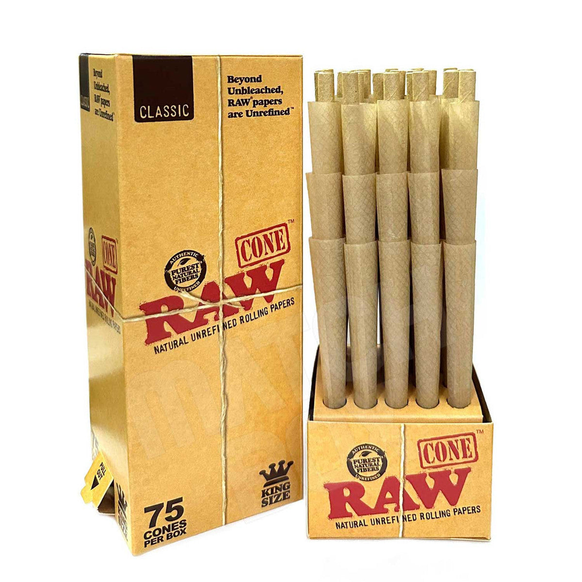 RAW Classic King Size Pre Rolled Cones (75) — HempWraps